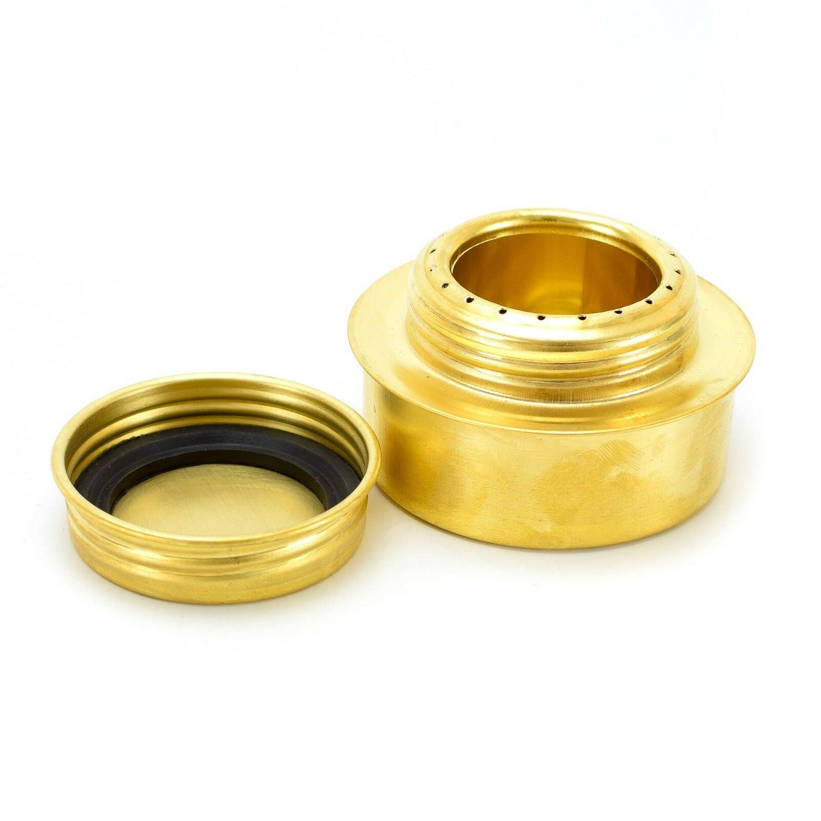 Brass spirit burner camping lid Cook stand brass mess kit alcohol stove ...