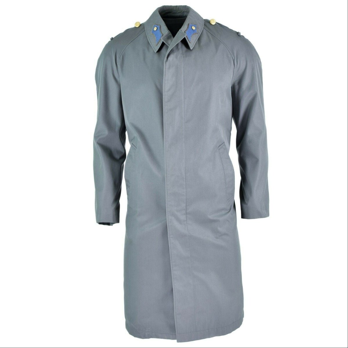 Austrian Military issue long grey Jacket Coat Trenchcoat Vintage ...