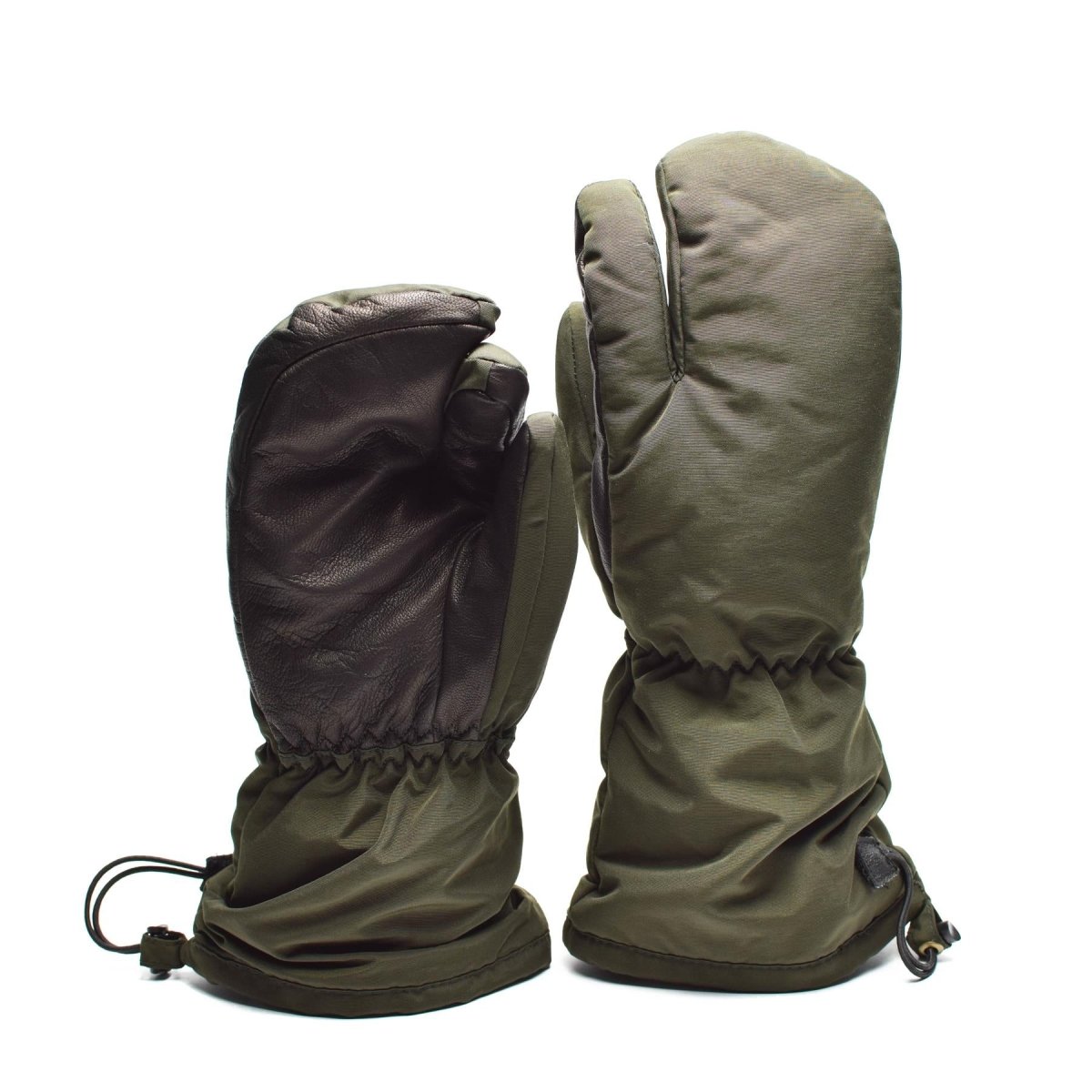 Trigger finger mittens genuine Danish army mittens Syna-Tex gloves OD ...