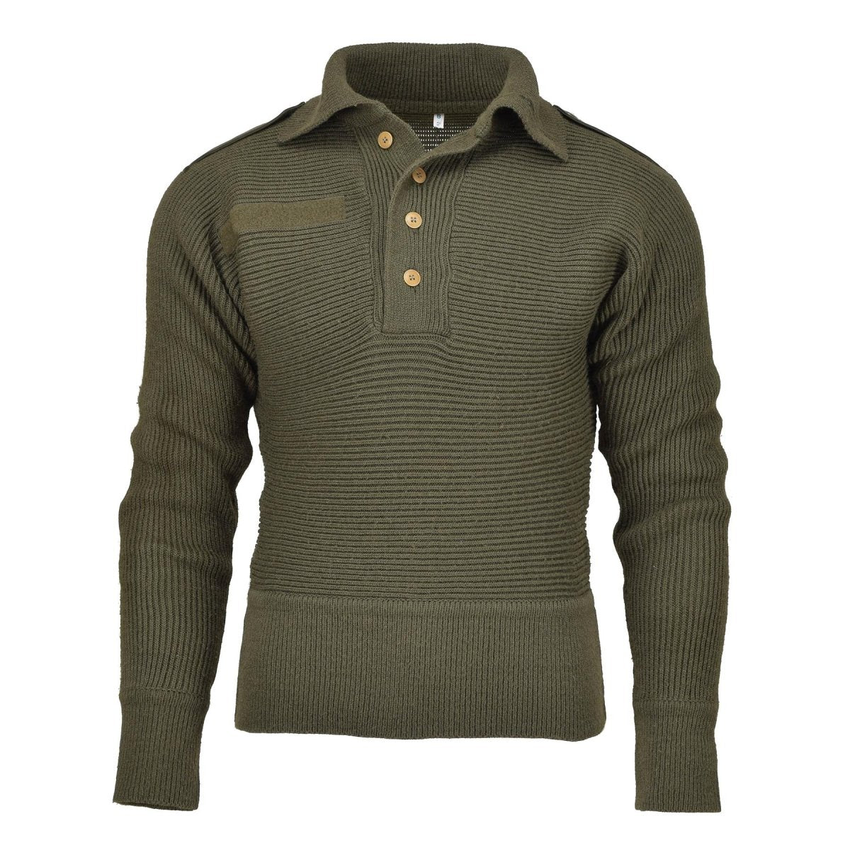 Rib knit sweater original Austrian Military reinforced elbows blouson ...