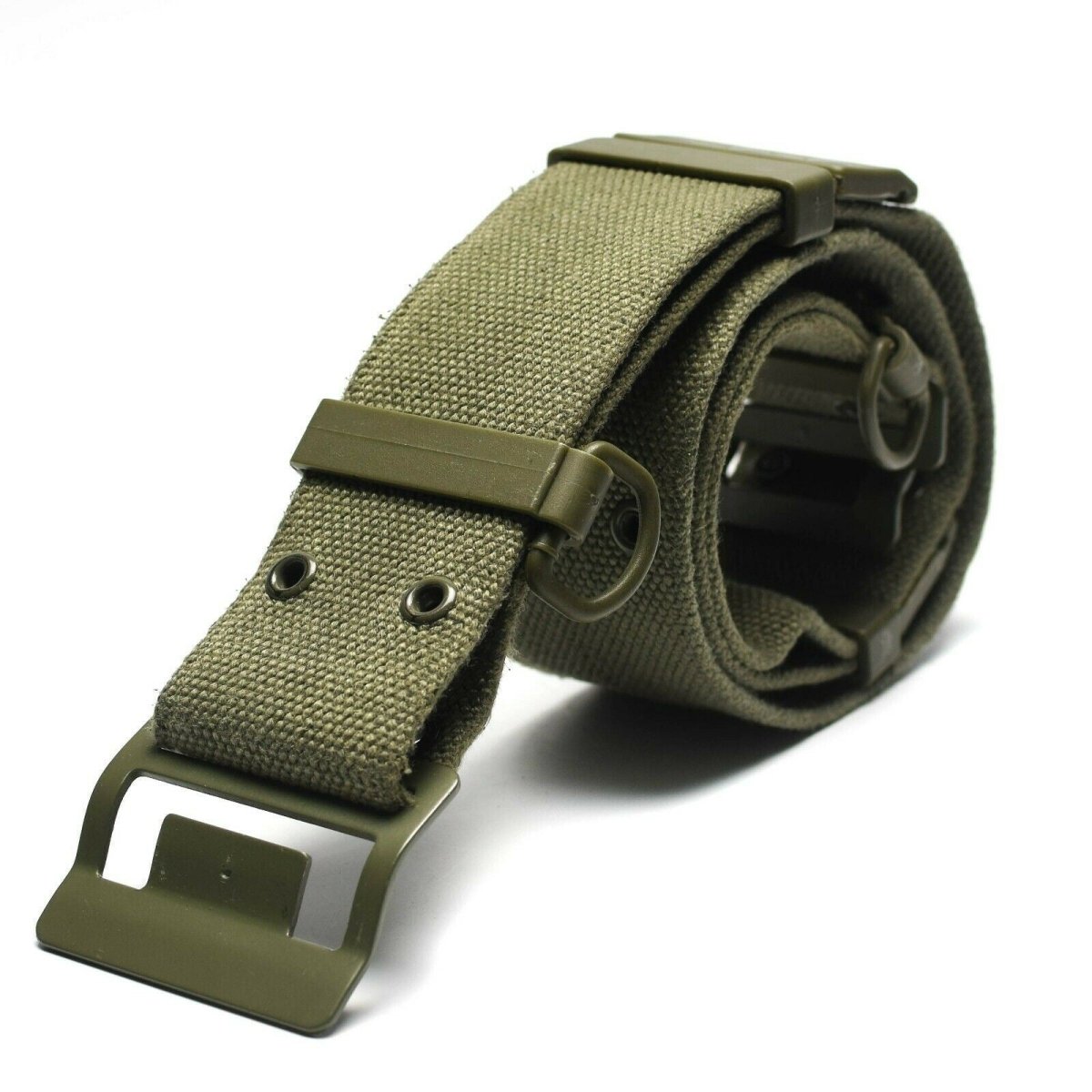 Military canvas belt Original French army webbing belt Famas Olive ...