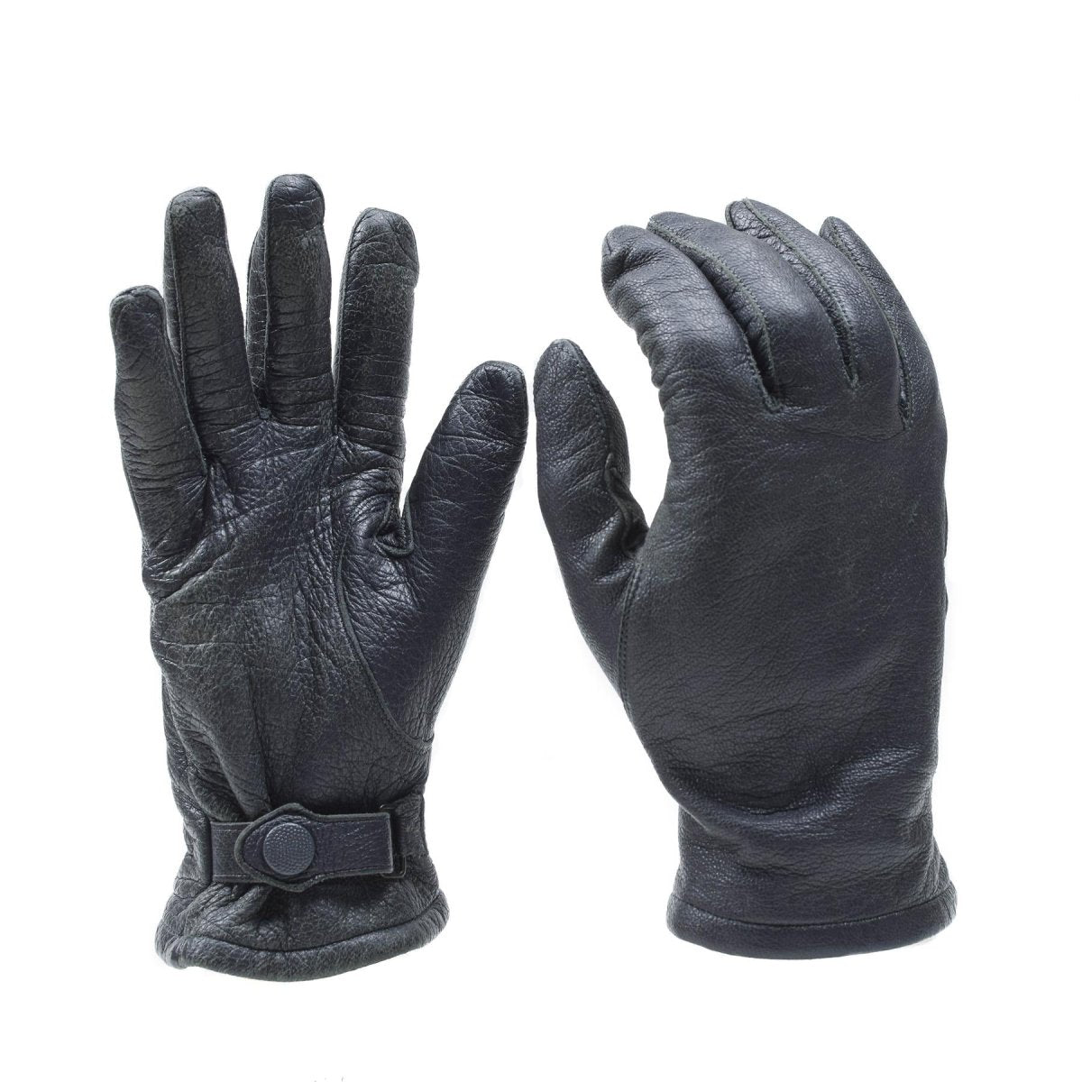 Military surplus leather gloves Original German gloves gray wrist